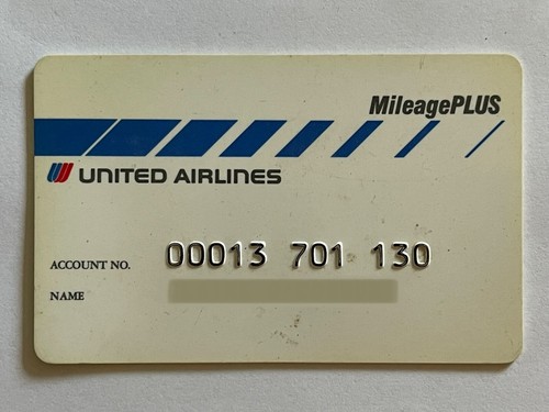 UNITED AIRLINES Mileage Plus Credit Card NOT SIGNED ~ VINTAGE | eBay
