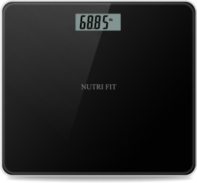 NUTRI FIT Digital Bathroom Scale Body Weight Bath Scale Accurate ...