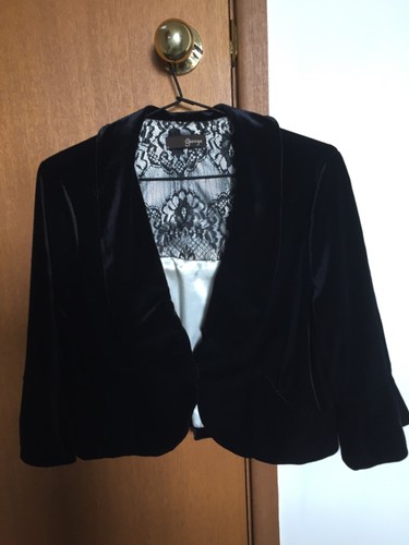 Stunning George brand black velvet jacket Size 10 | eBay Australia