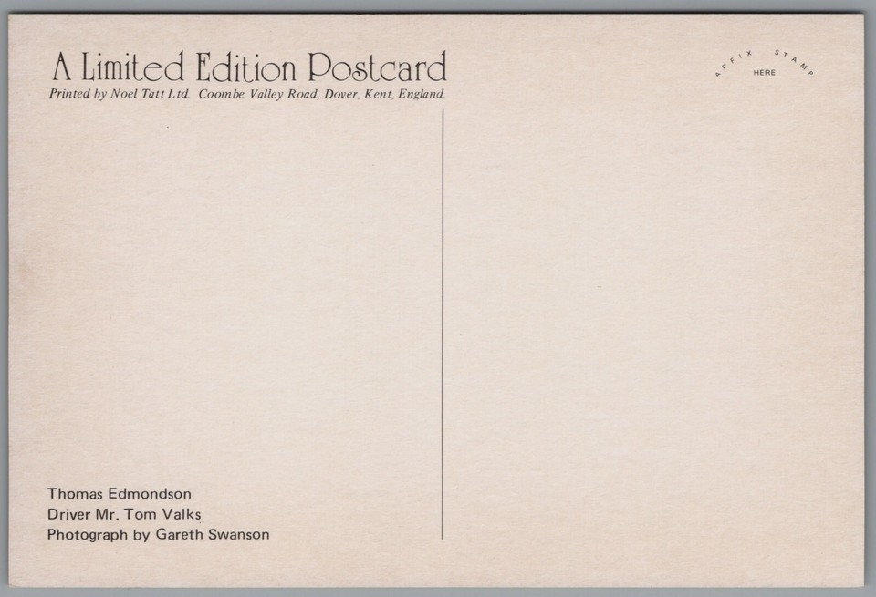 Thomas Edmondson Steam Railway Locomotive Postcard Unposted | eBay