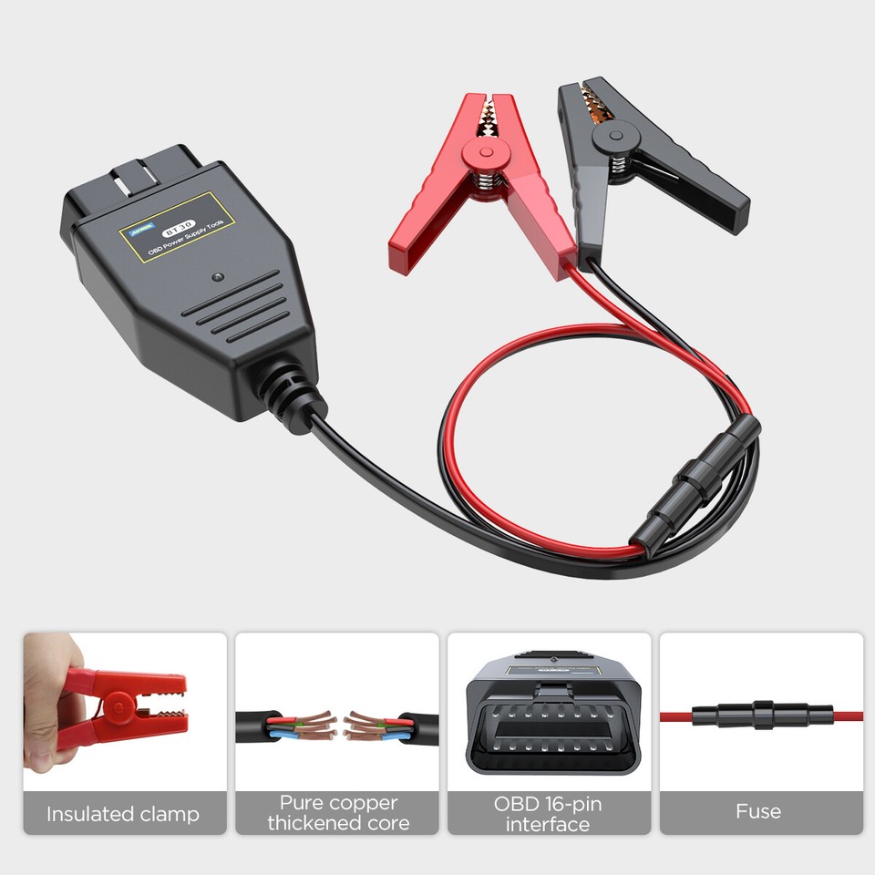 OBD2 Car ECU Memory Saver Power Supply Cable 12V Vehicle Battery ...