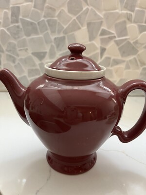 Vintage McCormick Tea Company Burgundy Tea Pot & Lid | eBay