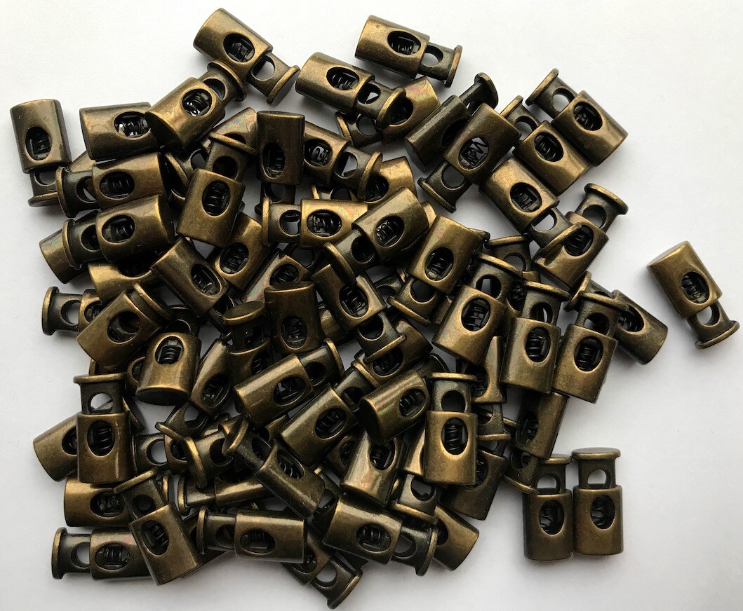 Toggles Metal Spring Loaded Cord Lock Stop End Stopper Single Hole ...