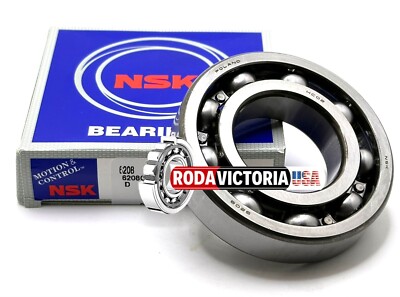 NSK 6208 CM DEEP GROOVE BALL BEARING, OPEN TYPE, NO SEALS 40x80x18 mm ...