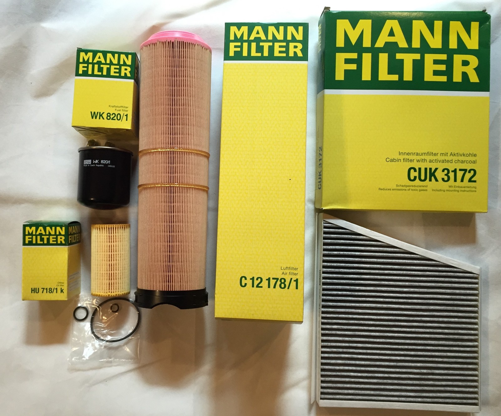 MANN FILTER ÖLFILTER LUFTFILTER AKTIVKOHLEFILTER KRAFTSTOFF W211 S211 ...