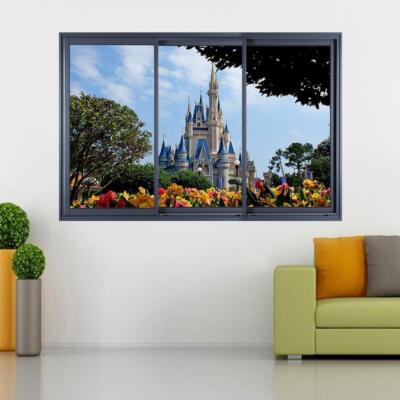 Disney Castle 3D Window Decal Wall Sticker Home Decor Art Mural Kids ...