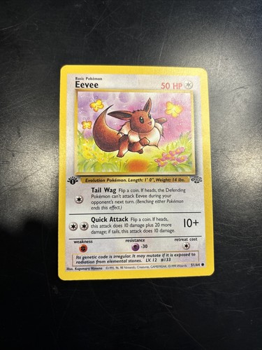 1st Edition Eevee 51/64 - Jungle - Near Mint | eBay