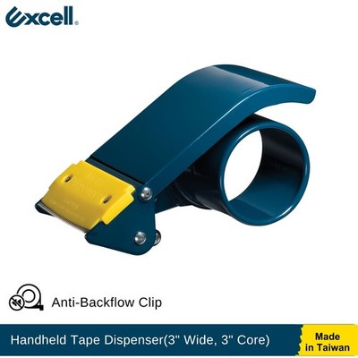 Excell Anti-Backflow Handheld Tape Dispenser for 3" Tape 3" Core Heavy ...