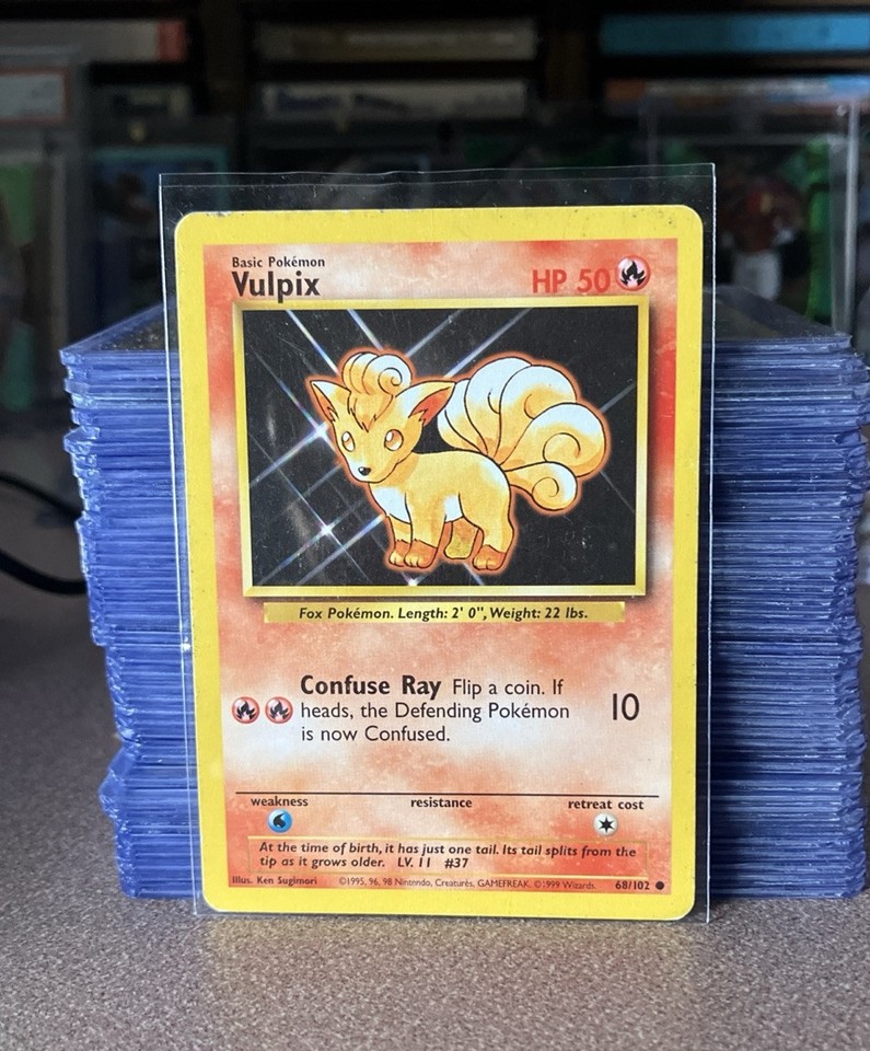 Pokémon TCG Vulpix 🐴 Base Set German 68/102 1st Edition Common MP 🔥 | eBay
