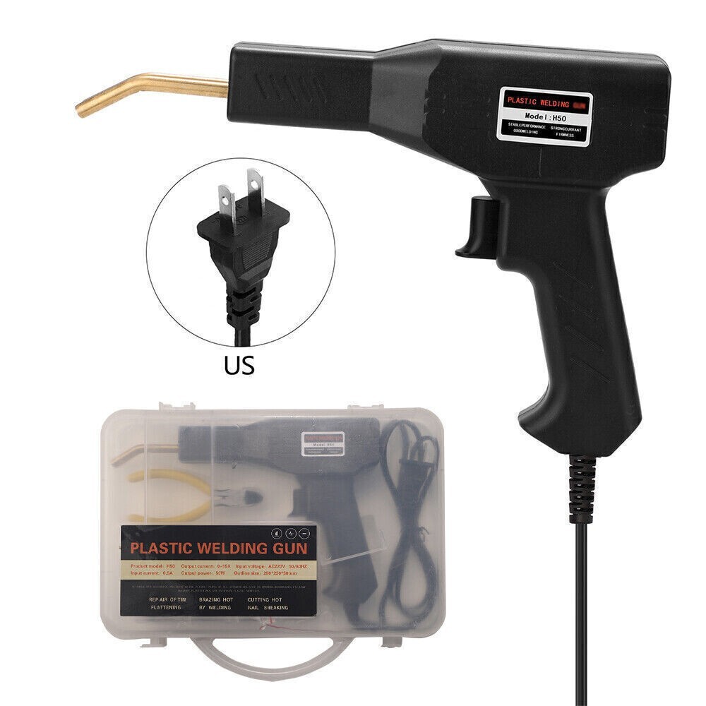 Hot Stapler Gun Plastic Repair Car Bumper Fender Welder Machine Kit ...