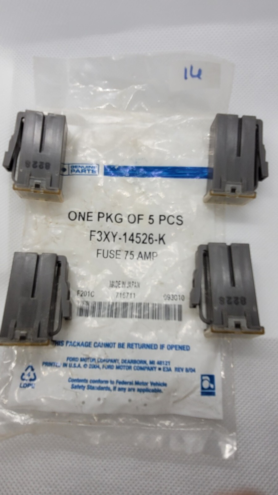 F3XY-14526-K 4PC Fuse Ford OEM NOS | eBay