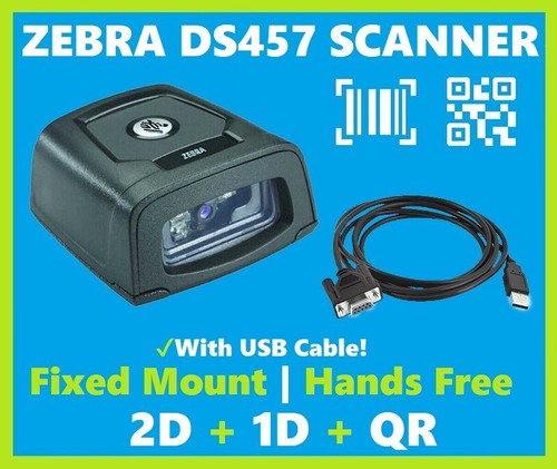 Zebra DS457-SR20004ZZWW Fixed Hands-Free Barcode Scanner 2D/1D/QR w ...