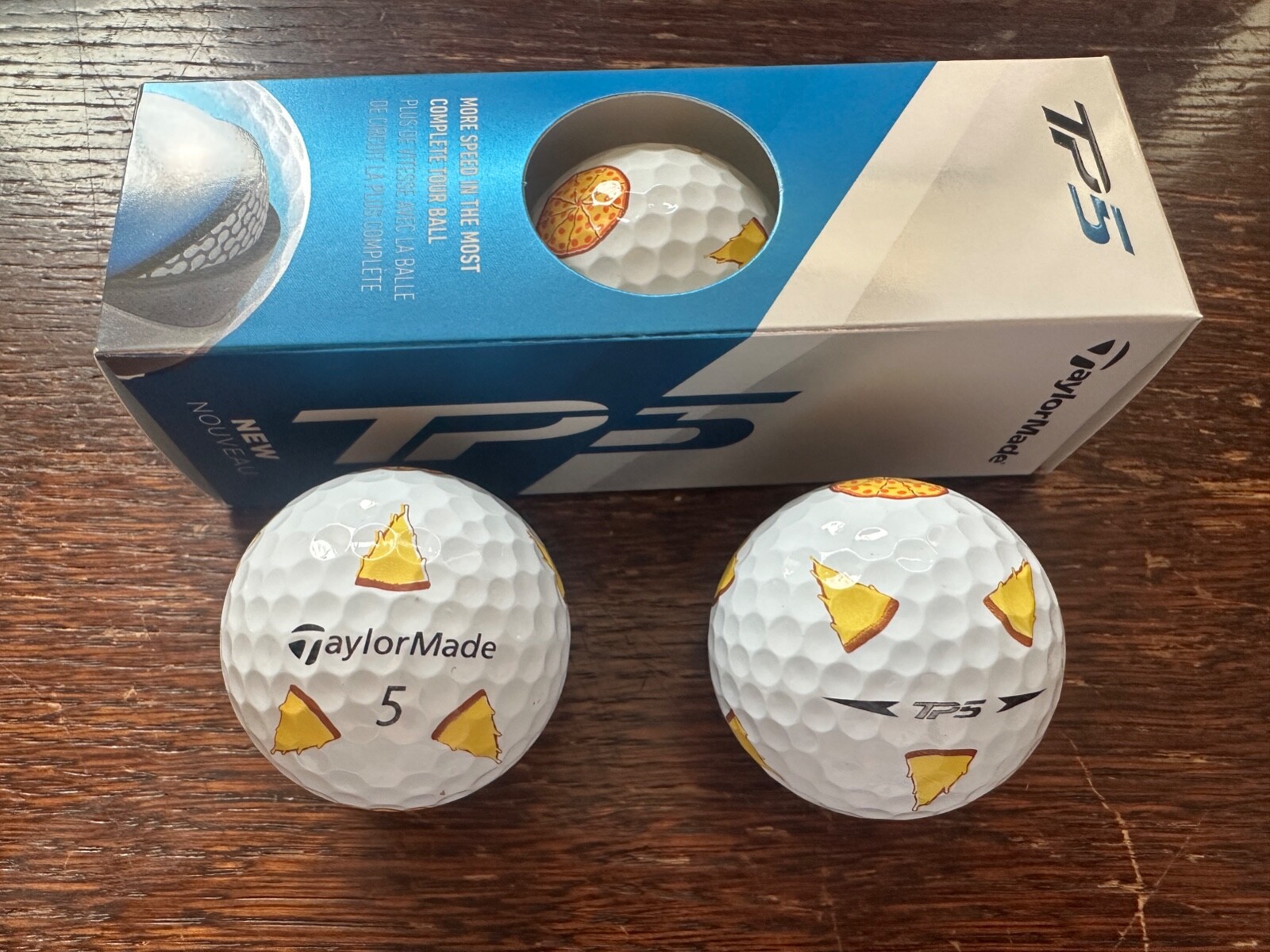 TaylorMade TP5 Pix 'Pizza' Limited Edition Golf Balls x 3 NEW in Sleeve ...