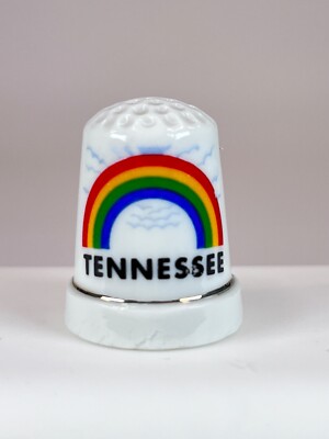Tennessee Rainbow Porcelain Collectible Souvenir Thimble | eBay
