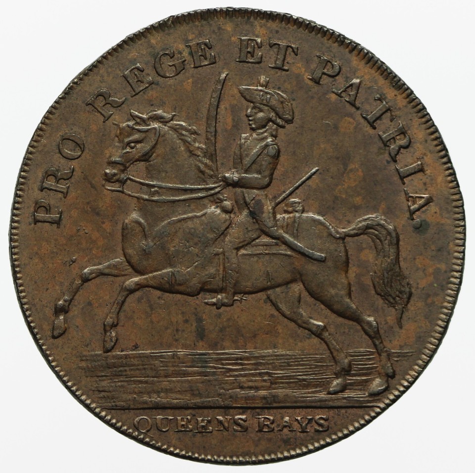 Lancashire Rochdale Halfpenny Token 1792 Rev Mounted Dragoon D&H 149 ...