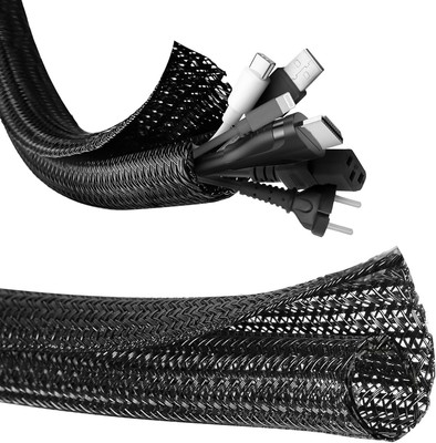 10ft-1/2inch Cable Tidy Sleeves Wire Covers for Computer, TV, Home ...