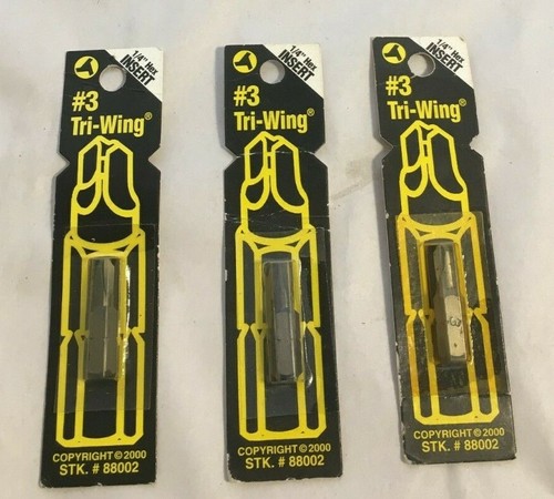 Best Way Tool Driver Bits #3 Tri-Wing Lot of 3 | eBay