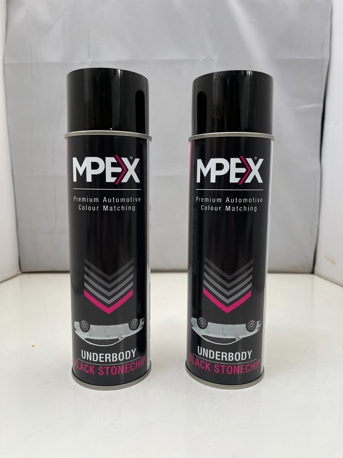2 x Mpex Black Stone Chip Anti Gravel Aerosol Spray Paint Oversprayable ...