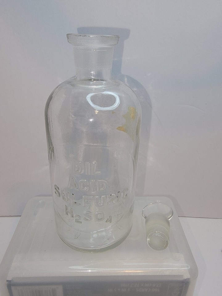 DIL ACID SULFURIC H2SO4 APOTHECARY BOTTLE (2)(307) | eBay