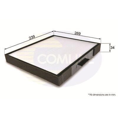 Pollen Cabin Filter For Hyundai Elantra XD 1.8 Comline 97133-2D000 ...