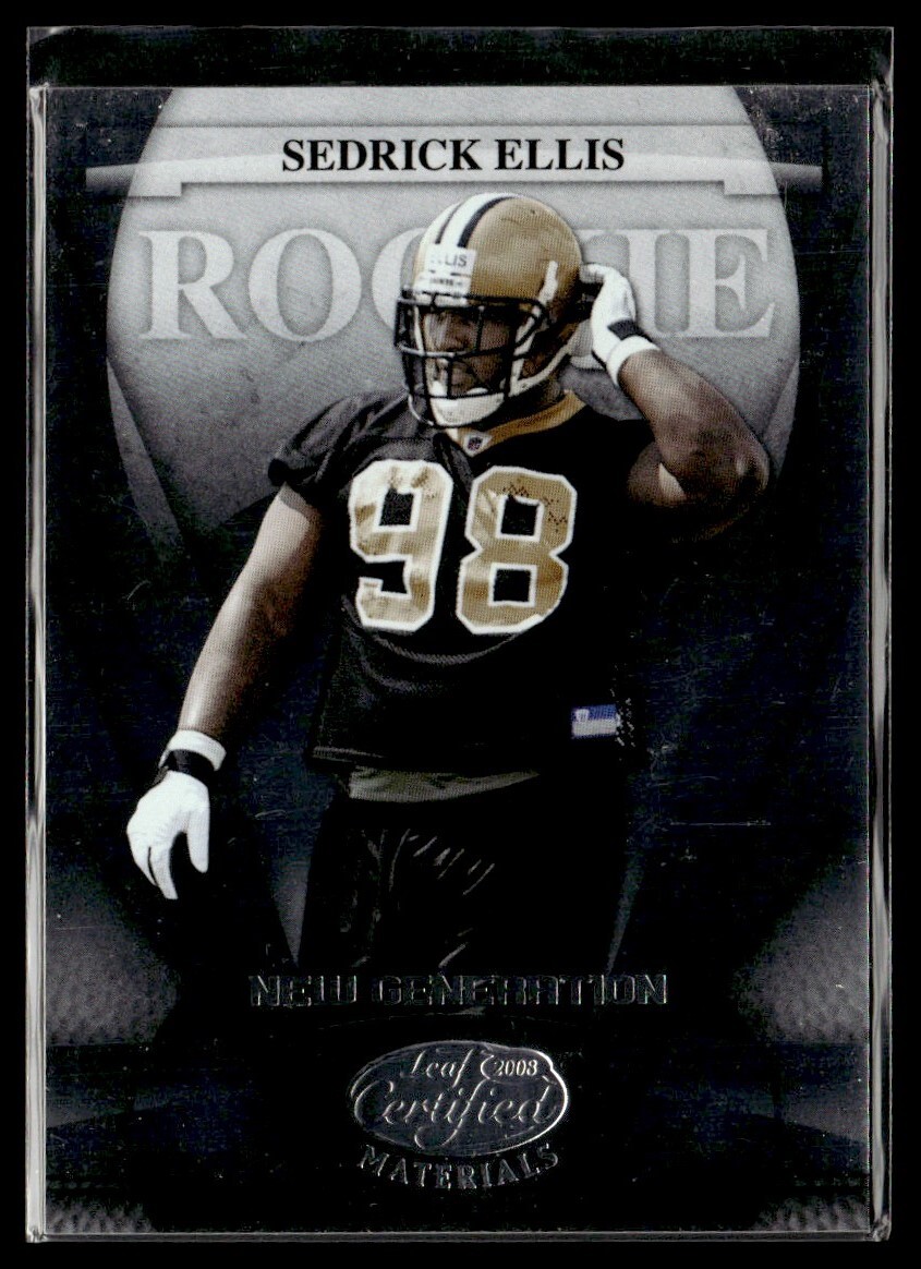 2008 Leaf Certified Materials Sedrick Ellis Rookie 0859/1500 New ...