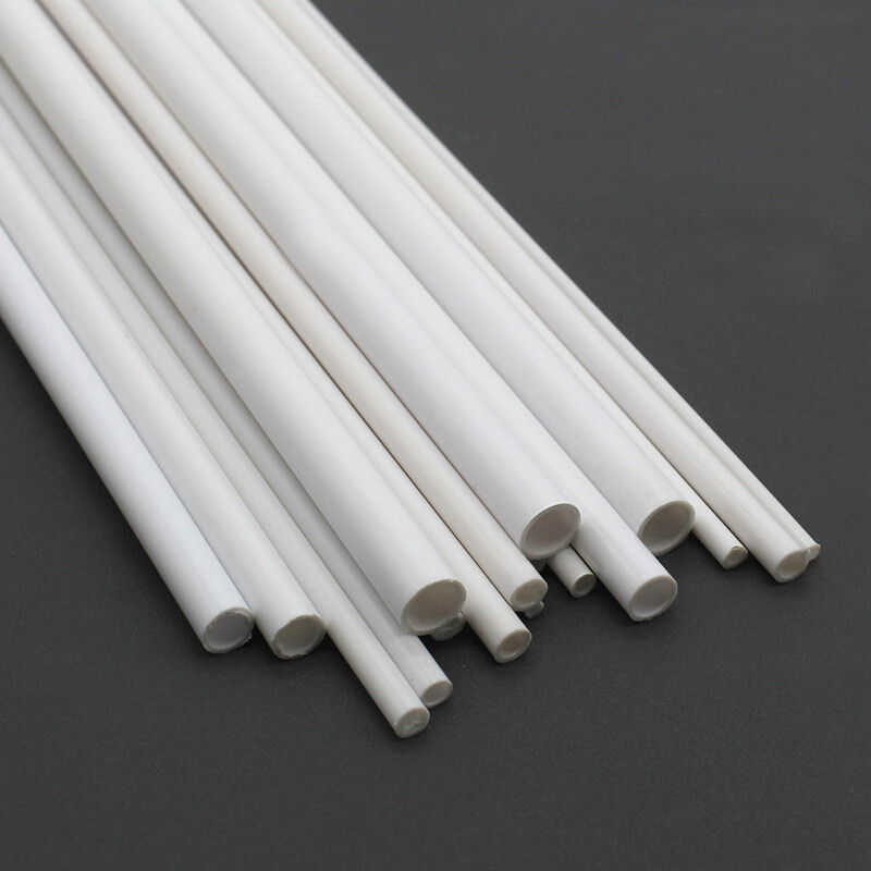 ABS Plastic Round Tube Rod White OD 3mm to 10mm Pipe Building Model for ...
