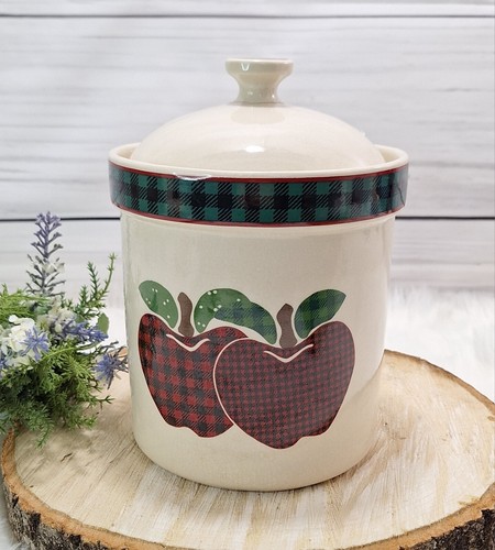International China APPLEJACK Ceramic Kitchen Canister & Lid 8.25 ...