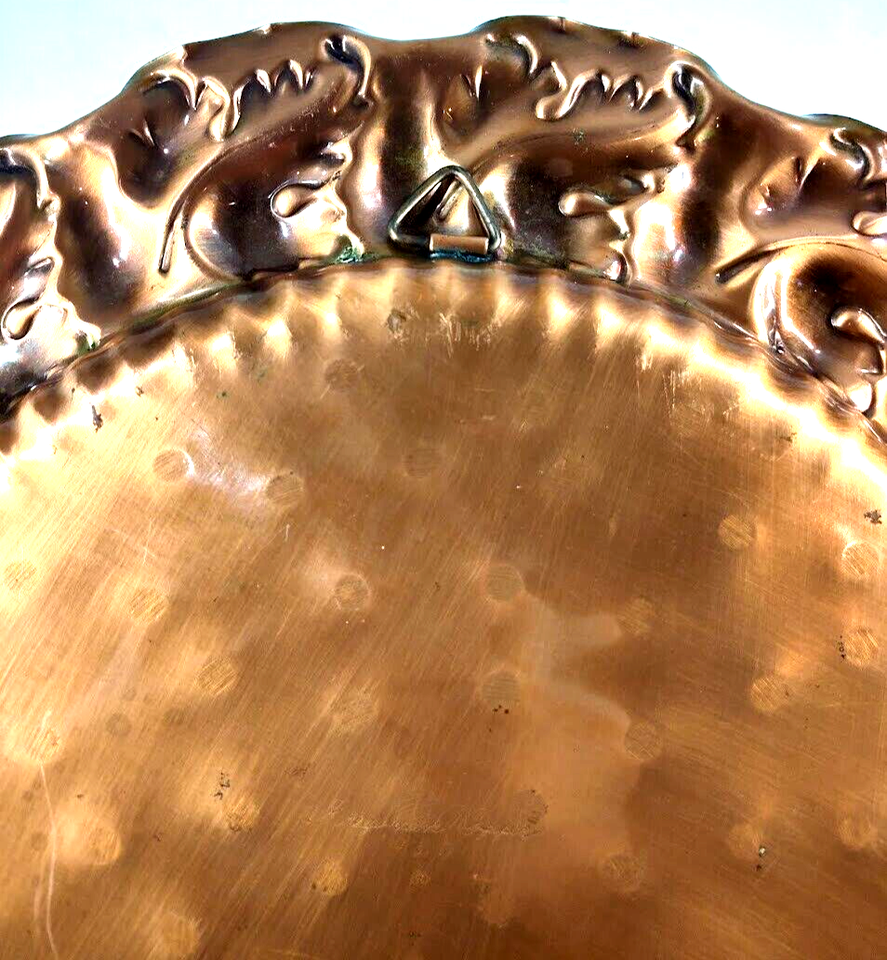 Vtg Gregorian Copper Serving Tray Plate Art Hand Hammered Made In USA ...