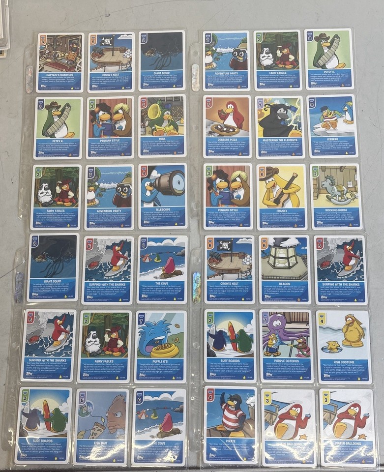 184 Disney’s Club Penguin Card-Jitsu Trading Cards w/ Tin *Read ...