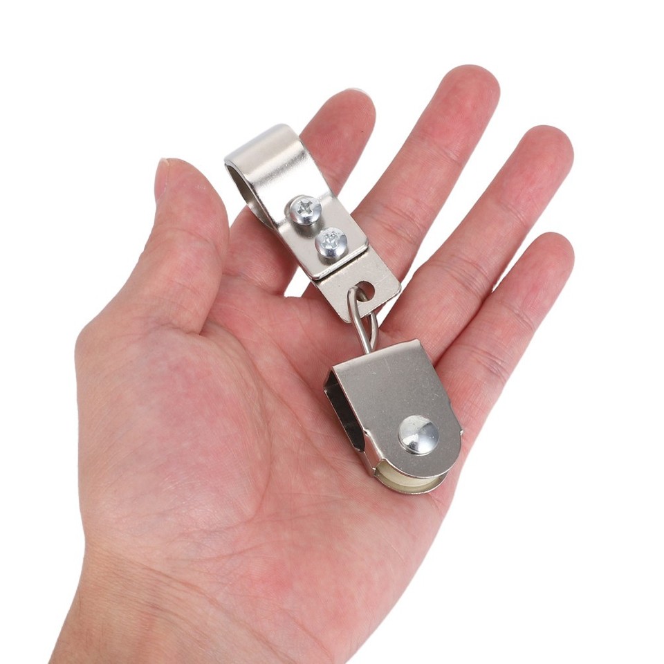 2pcs Single Pulley Roller: Cable Wire Rope Block Roller Single Bearing ...