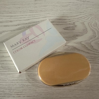 MARY KAY REFILLABLE ORANGE PINK COMPACT WITH MIRROR 3-3/4" NEW IN BOX ...