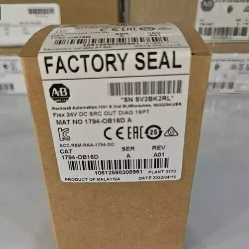 New Sealed AB 1794-OB16D 1794-0B16D SER A Flex I/O Source Output Module ...