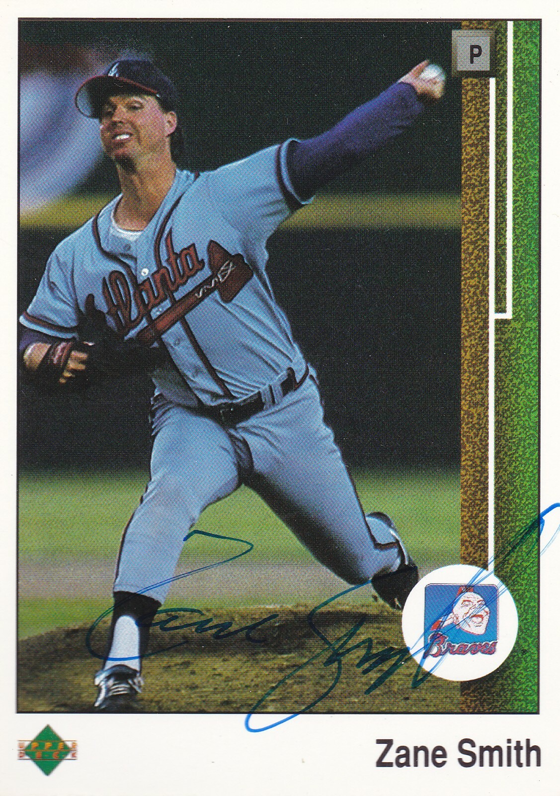 ZANE SMITH ATLANTA BRAVES SIGNED CARD BOSTON RED SOX EXPOS PITTSBURGH ...