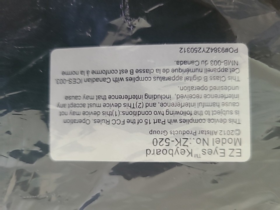 EZ Eyes Large Print Keyboard, ZK-520, 4X, USB, PC & MAC, Easy Typing | eBay