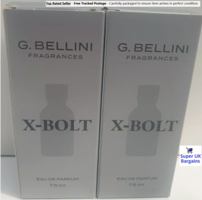 G. Bellini X-Bolt Eau de Parfum Men 75ml x2 Vegan Lidl Fragrance Gift ...