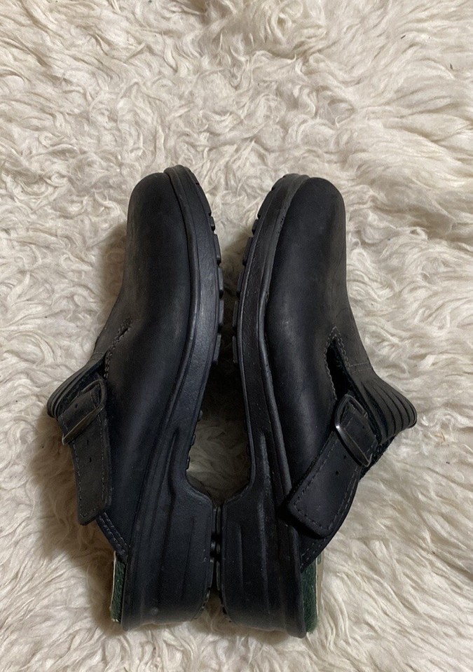 Bra Sko Shoes Womens 38 Casual Comfort Slip On Mule Clogs Black Leather ...