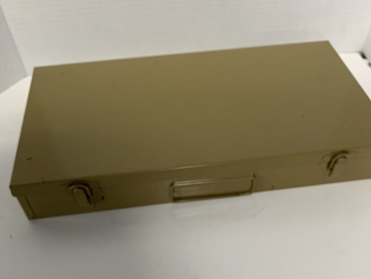 Vintage Gold Metal 35mm 2x2 Photo Slide Storage Case Box Holds 150 ...