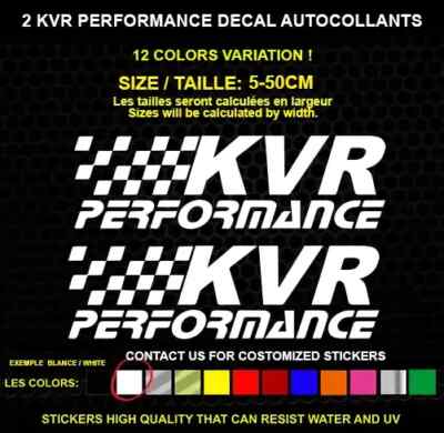 2 KVR PERFORMANCE autocollant Véritable decal autocollant STICKERS ...