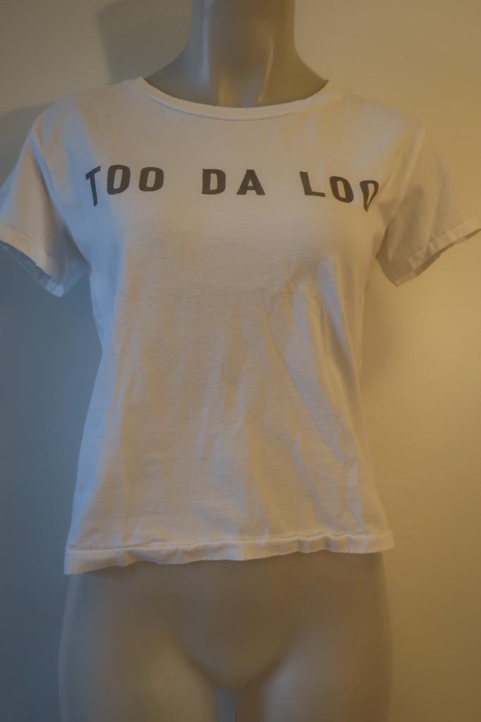 Womens Kerri Rosenthal White Gray Too Da Loo T-Shirt … - Gem