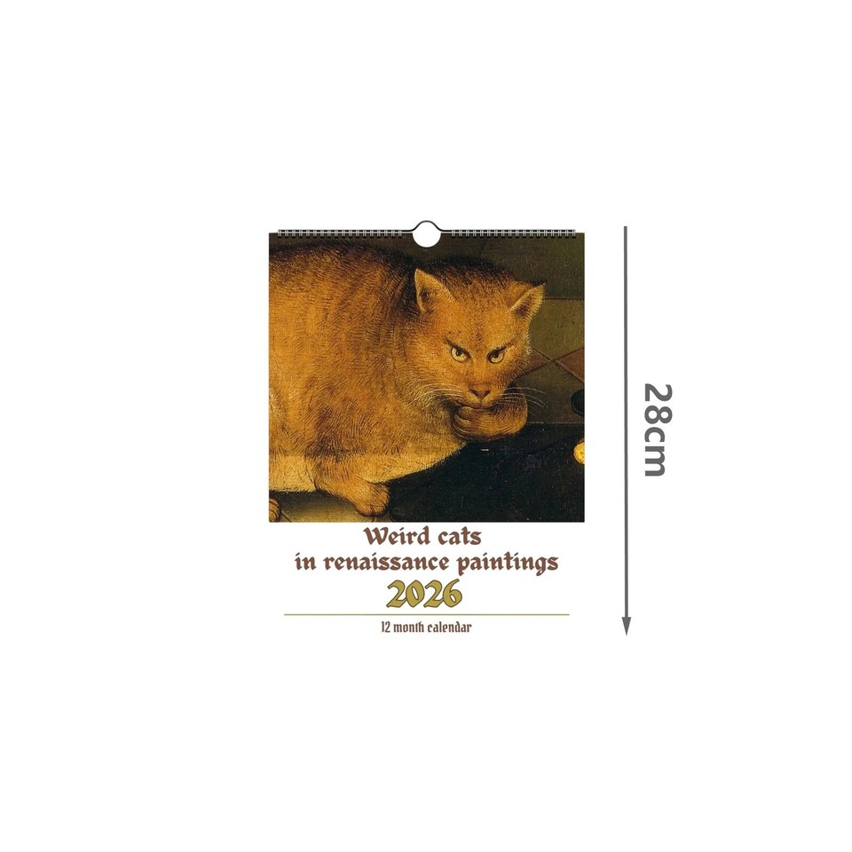 Weird Cats in Renaissance 2026 Wall Calendar, 12 Cats Renaissance ...