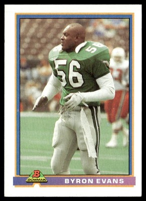 1991 Bowman Byron Evans Philadelphia Eagles #405 | eBay
