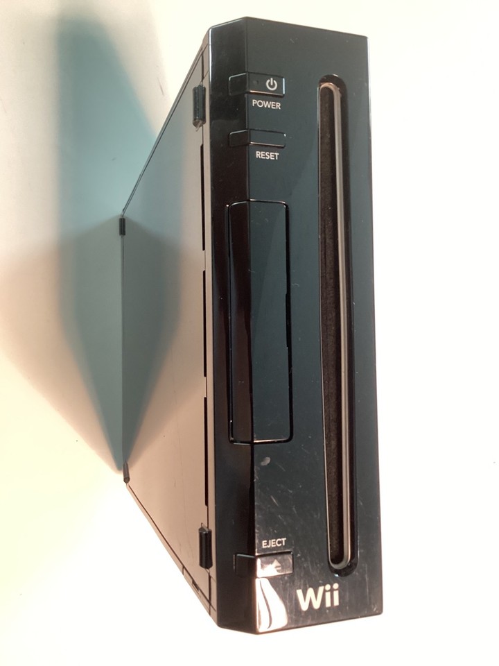 Nintendo Wii Console (Only) RVL-001 Black - Cleaned Tested and Working ...
