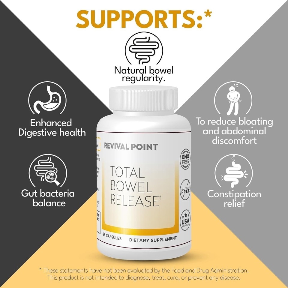 5-Pack Total Bowel Release - Revival Point Bloating Relief Support ...