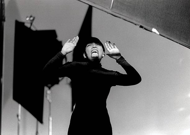 Singer Stephanie Mills performs during a video shoot in Chicago Il- Old ...