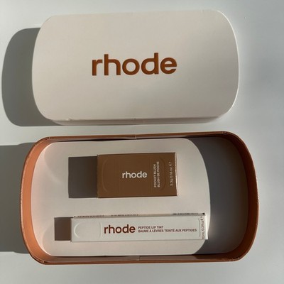 Rhode Peptide Lip Tint Cinnamon Roll and Pocket Blush Toasted Teddy ...