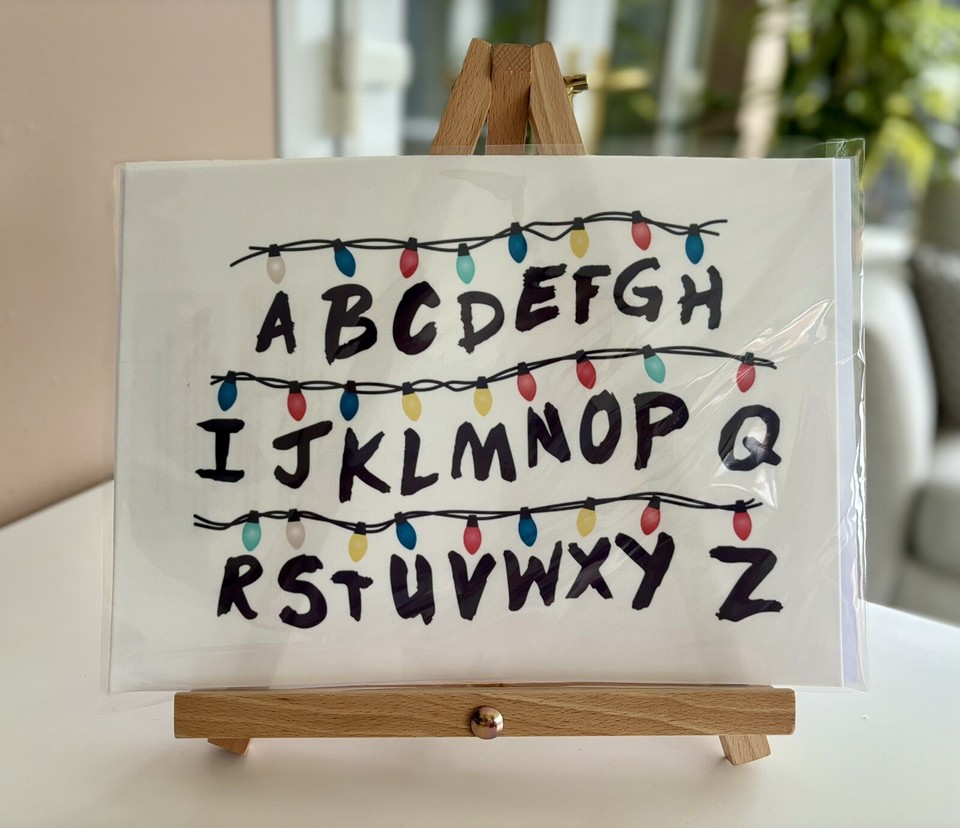 Stranger Things Alphabet Wall. A4 Premium Edible Icing Sheet | eBay UK