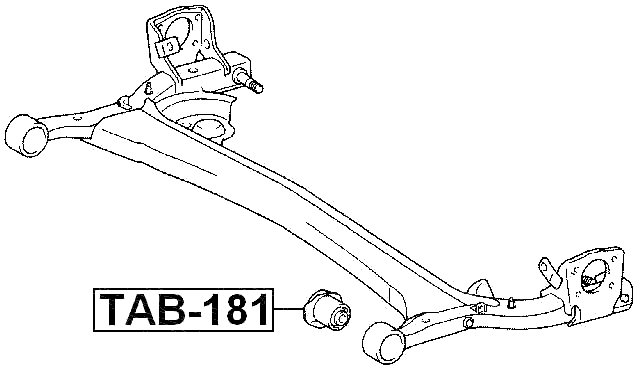 TAB-181 Febest REAR CROSSMEMBER BUSHING 48725-B1010, 48725-52020, 48725 ...