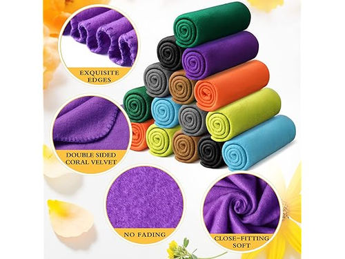 LOT of 10 Soft Wholesale Fleece Blankets 50 x 60 Inch - Assorted Fleece ...