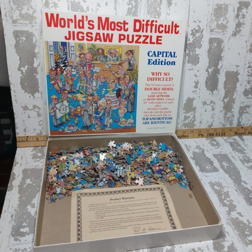 1991 World’s Most Difficult Jigsaw Puzzle “Capital Edition” Double ...