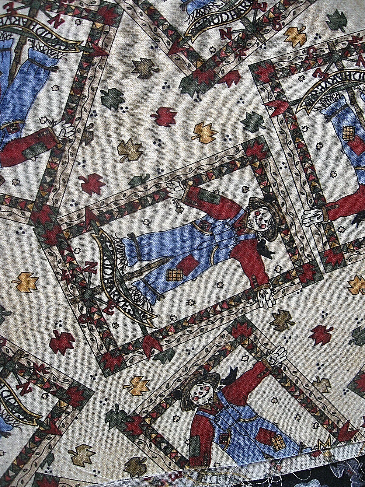 Debbie Mumm Scarecrown fall halloween cotton fabric BTHY half yard | eBay